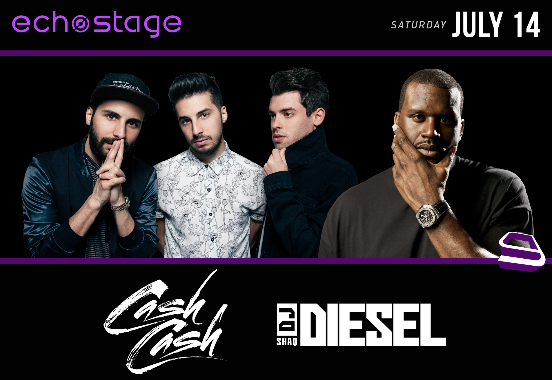 Cash Cash + DJ Diesel aka Shaq at Echostage – 7.14.18 - Club Glow